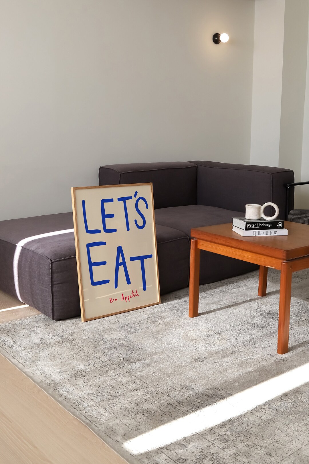 Let's Eat Print Kitchen Wall Art Abstract Print Bon - Etsy