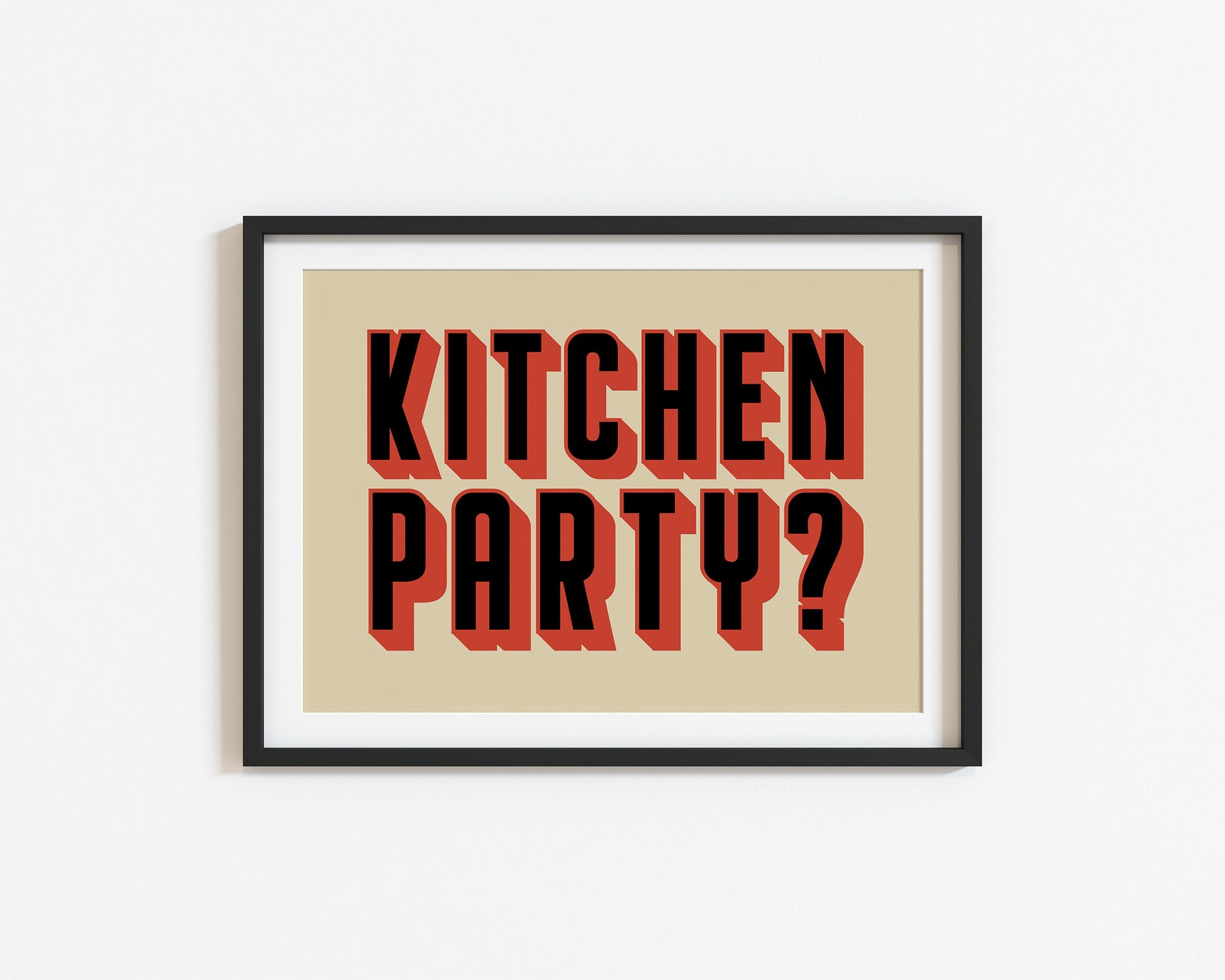 Kitchen Party Print, Kitchen Disco Poster, Retro Kitchen Poster, Trendy ...
