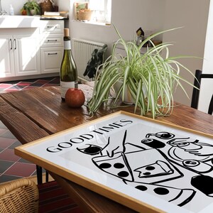 Good Times Print, Ink Bleed, Cheers Print, Good Food Good Friends ...