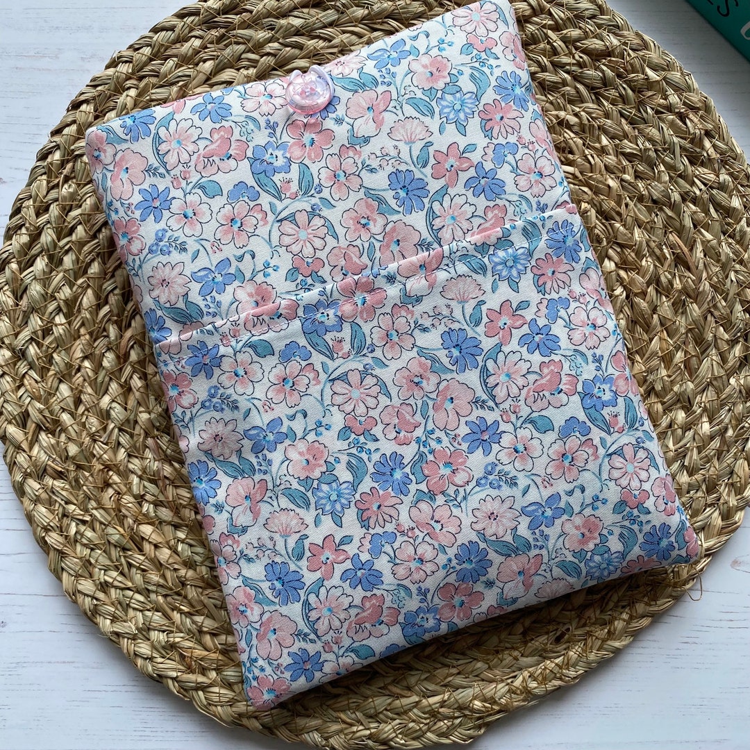 Padded Book Sleeve, Book Cover With a Pocket, Liberty Print Book Jacket ...