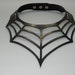 Goth Leather Spider Web Choker Necklace - Etsy