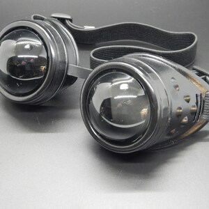 Black Goggles With Domed Light Grey Lenses - Etsy