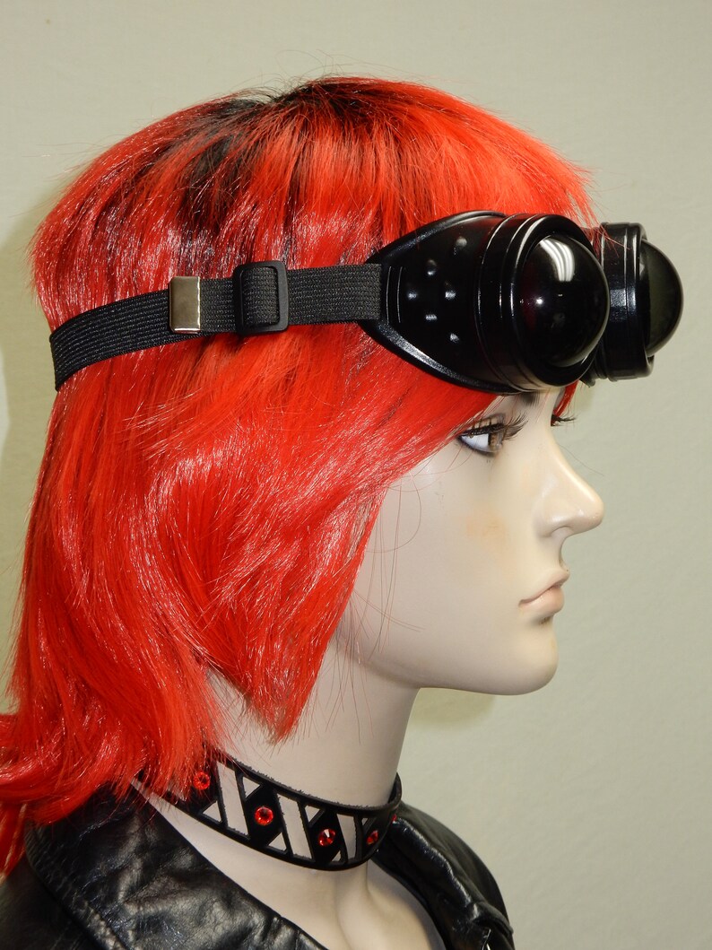 Black Goggles With Domed Light Grey Lenses - Etsy