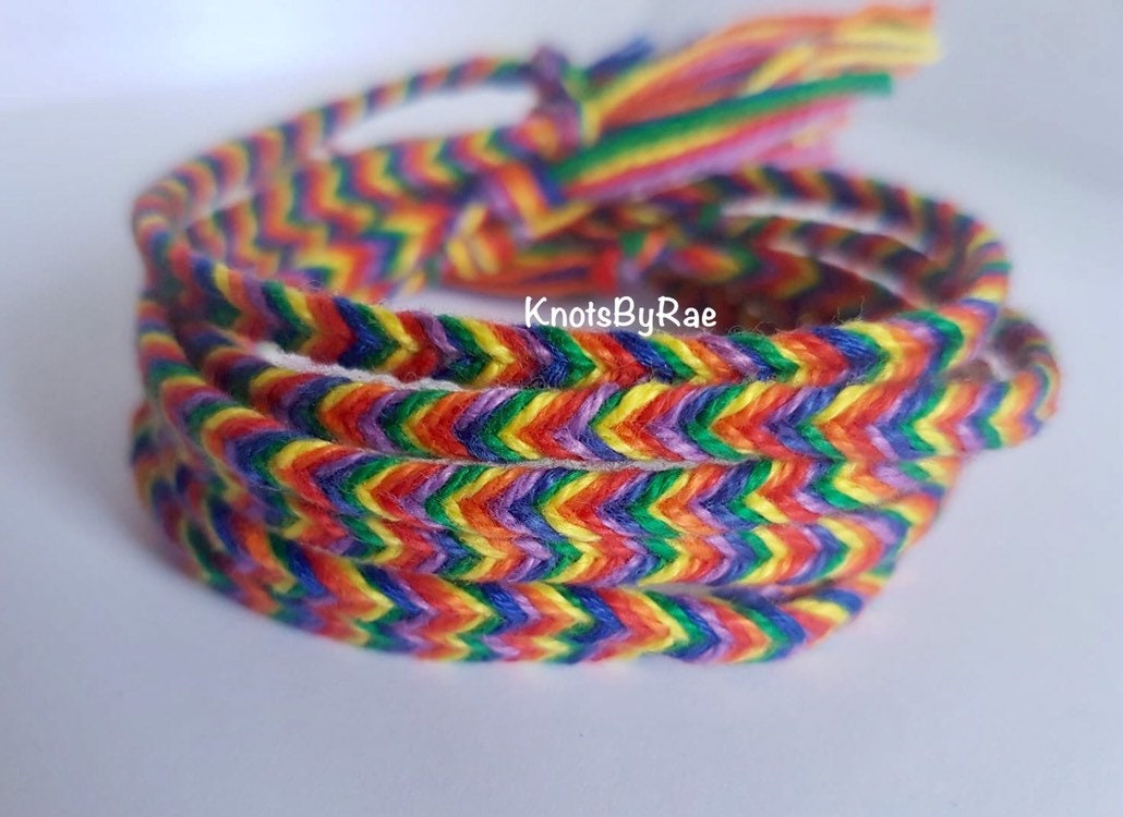 Rainbow Fishtail Bulk Braid Bracelets Friendship Bracelets - Etsy