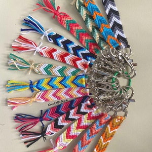 Custom Chevron Thread Keychains, Friendship Bracelet, Bag Charm ...