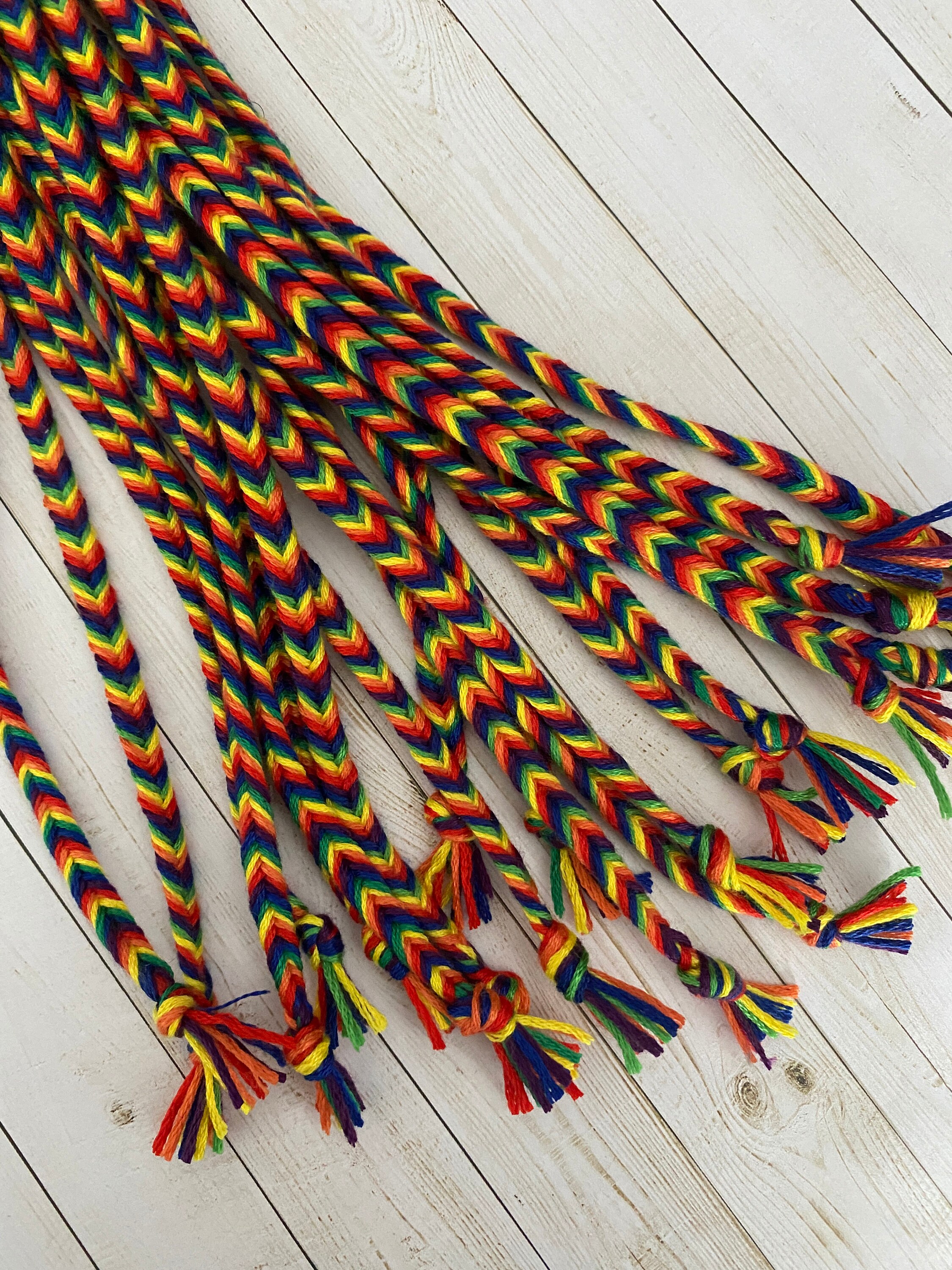 Rainbow Fishtail Bulk Braid Bracelets Friendship Bracelets - Etsy