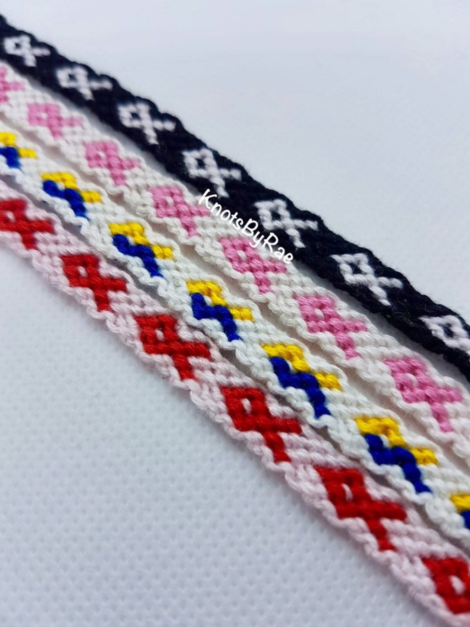 Awareness Ribbon Friendship Bracelets, Customizable, Breast Cancer ...