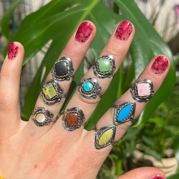 Small Stone Ring - Etsy