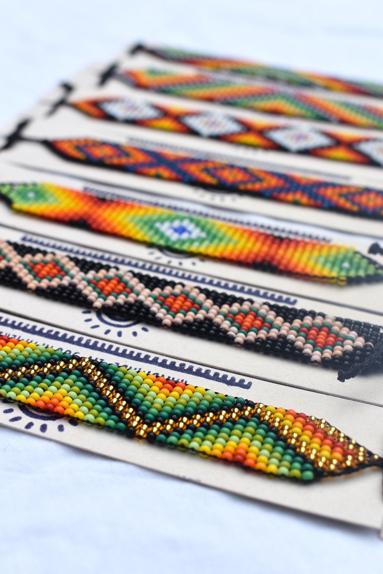 BEADED LOOM BRACELET 11 Rows Seed Bead Bracelet Anklets - Etsy