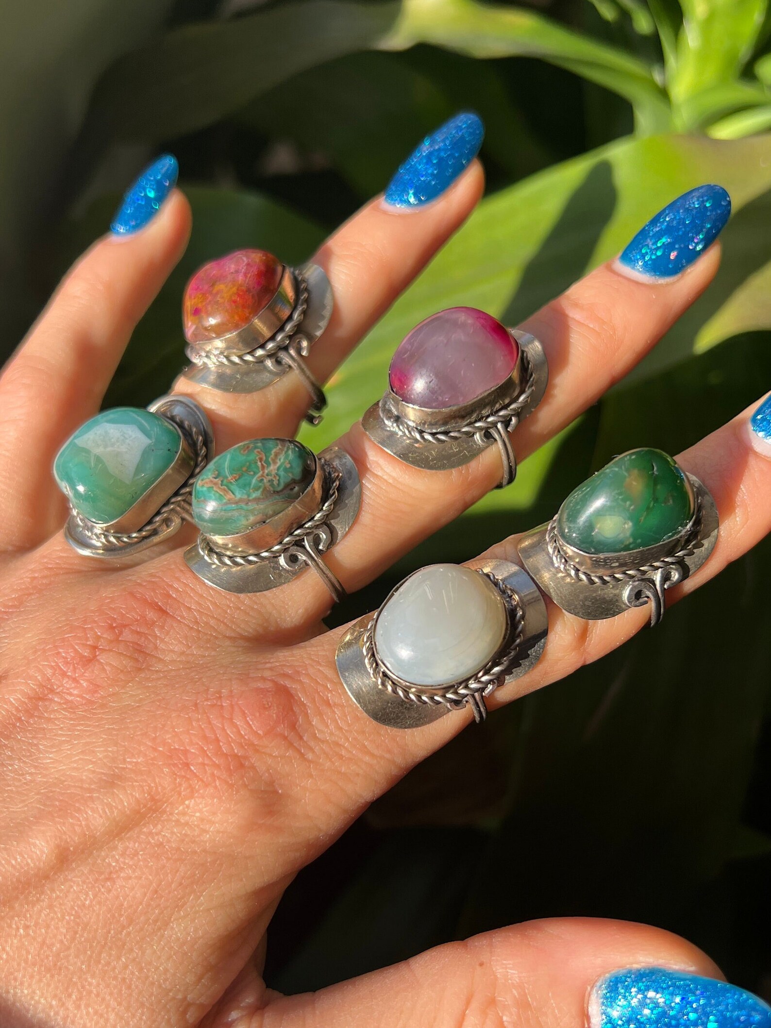 TUMBLED STONE RING Big Crystal Ring Natural Stone Rings - Etsy