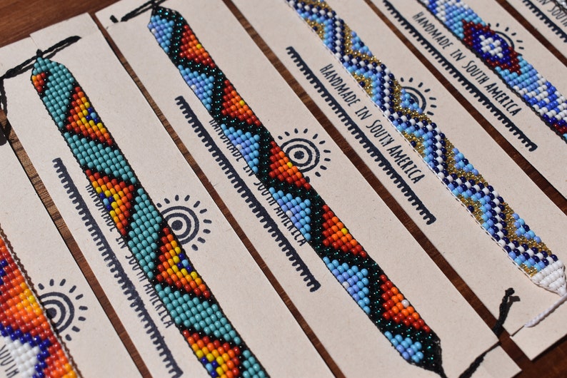 BEADED LOOM BRACELET 7 Rows Seed Bead Bracelet Anklets - Etsy