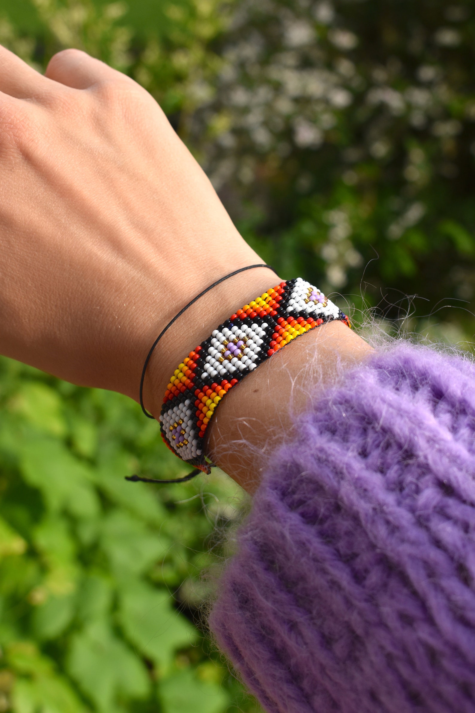 BEADED LOOM BRACELET 11 Rows Seed Bead Bracelet Anklets - Etsy