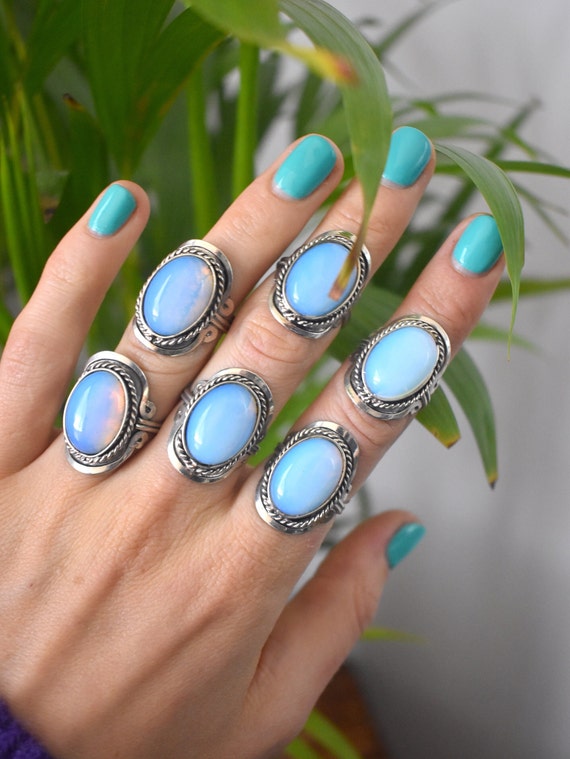 MOONSTONE RING Oval Alpaca Silver Ring With Moonstone Ring - Etsy
