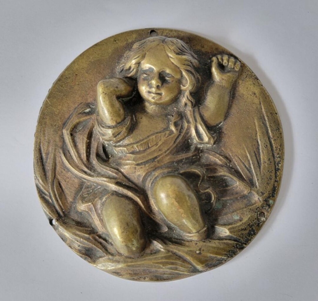 Antique French Bronze Baby Moses Roundel Plaque, Late 19th Century - Etsy