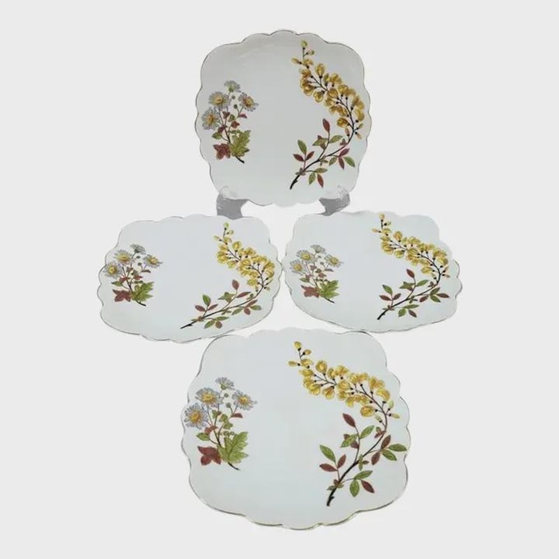 Antique Square China Plate - Etsy