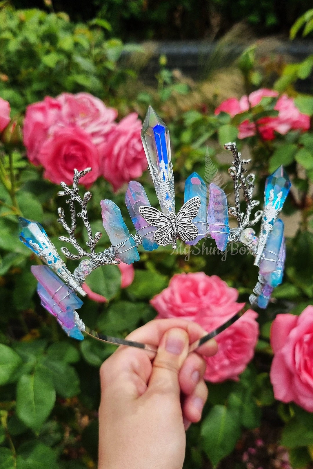 Cotton Candy Crystal Quartz Crown Fairy Princess Crown NABI - Etsy UK