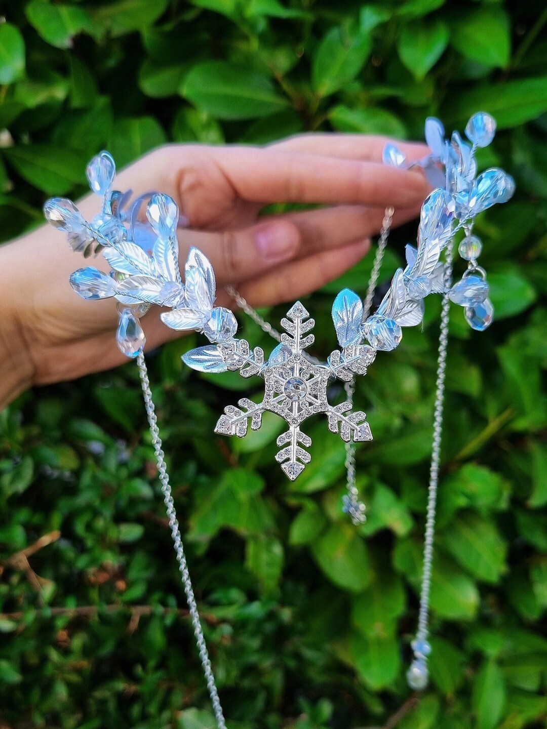 Snowflake Fairy Circlet Crown, Elven Tiara, Elf Headpiece, Snowflake ...