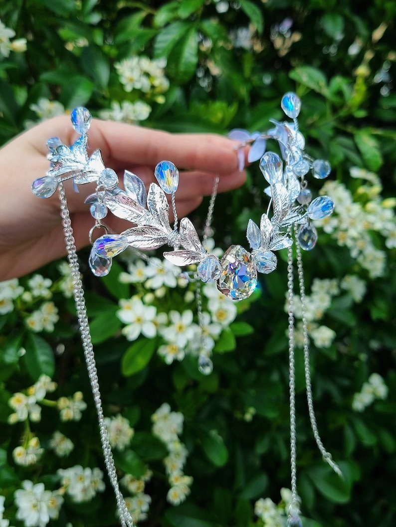 Angelic Crown, Elven Tiara, Elf Headpiece, Iridescent Costume Circlet ...