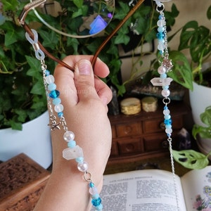 Gemstone Eyeglass Chain, Handcrafted Glasses Chain, Eyeglass Chain ...