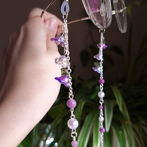 Wisteria Gemstone Eyeglass Chain - Handcrafted Flower Glasses Chain ...