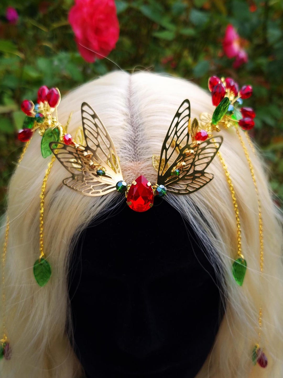Briar Rose Fairy Tiara, Elf Headpiece, Fairy Costume Circlet, Fantasy ...