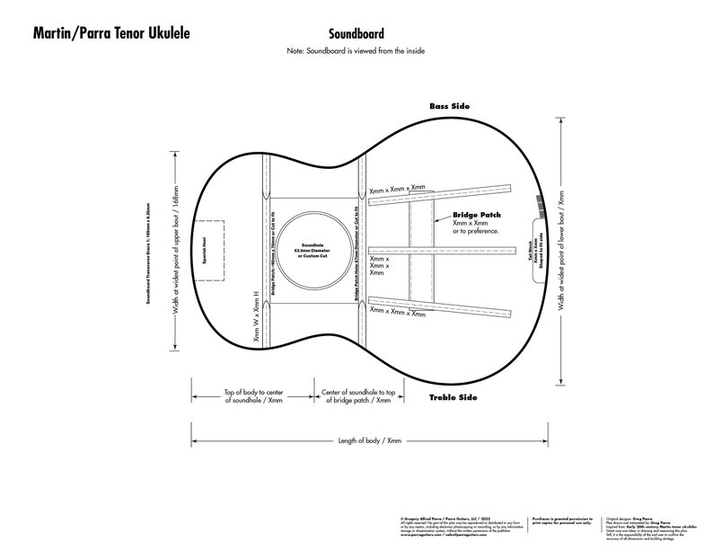 Tenor Ukulele Martin/parra Plan - Etsy