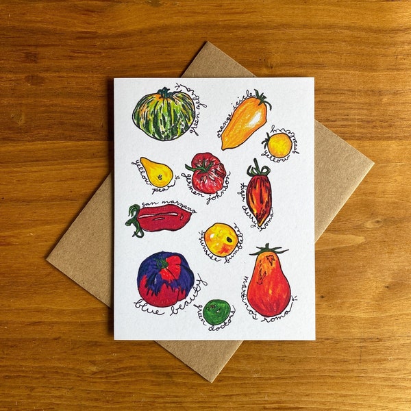 Tomato Cards - Etsy