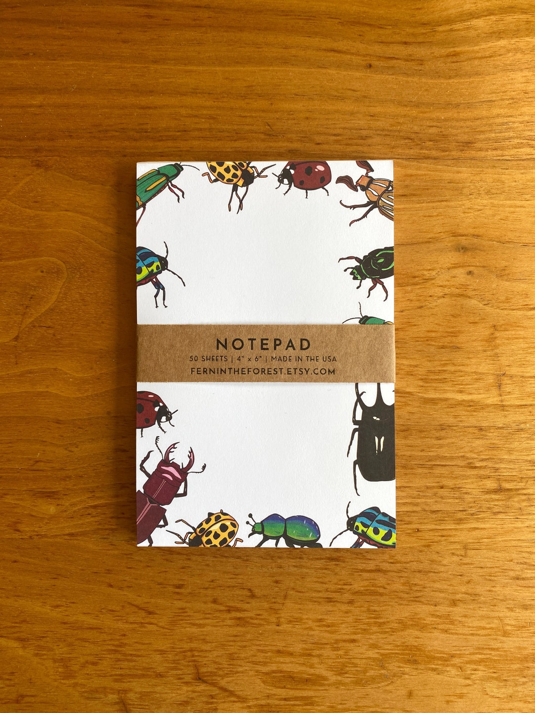 Beetle Notepad | Illustrated Bug Notepad | Farmer's Market Pads | to Do ...