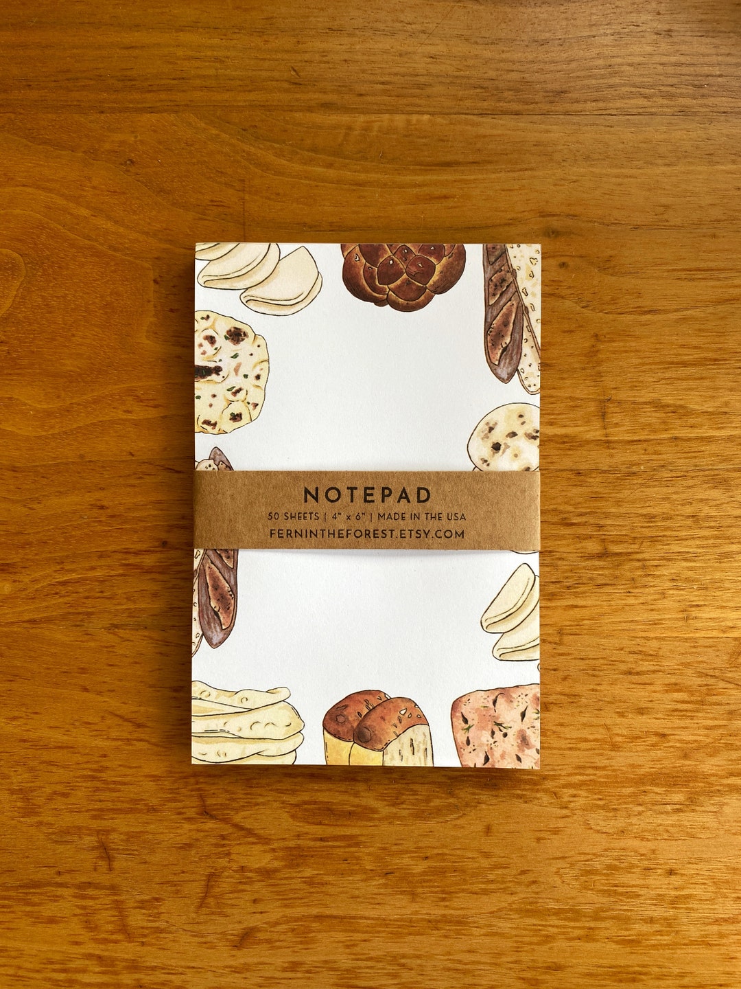 Bread Notepad | Watercolor Baking Notepad | Farmers Market Pad | to Do ...