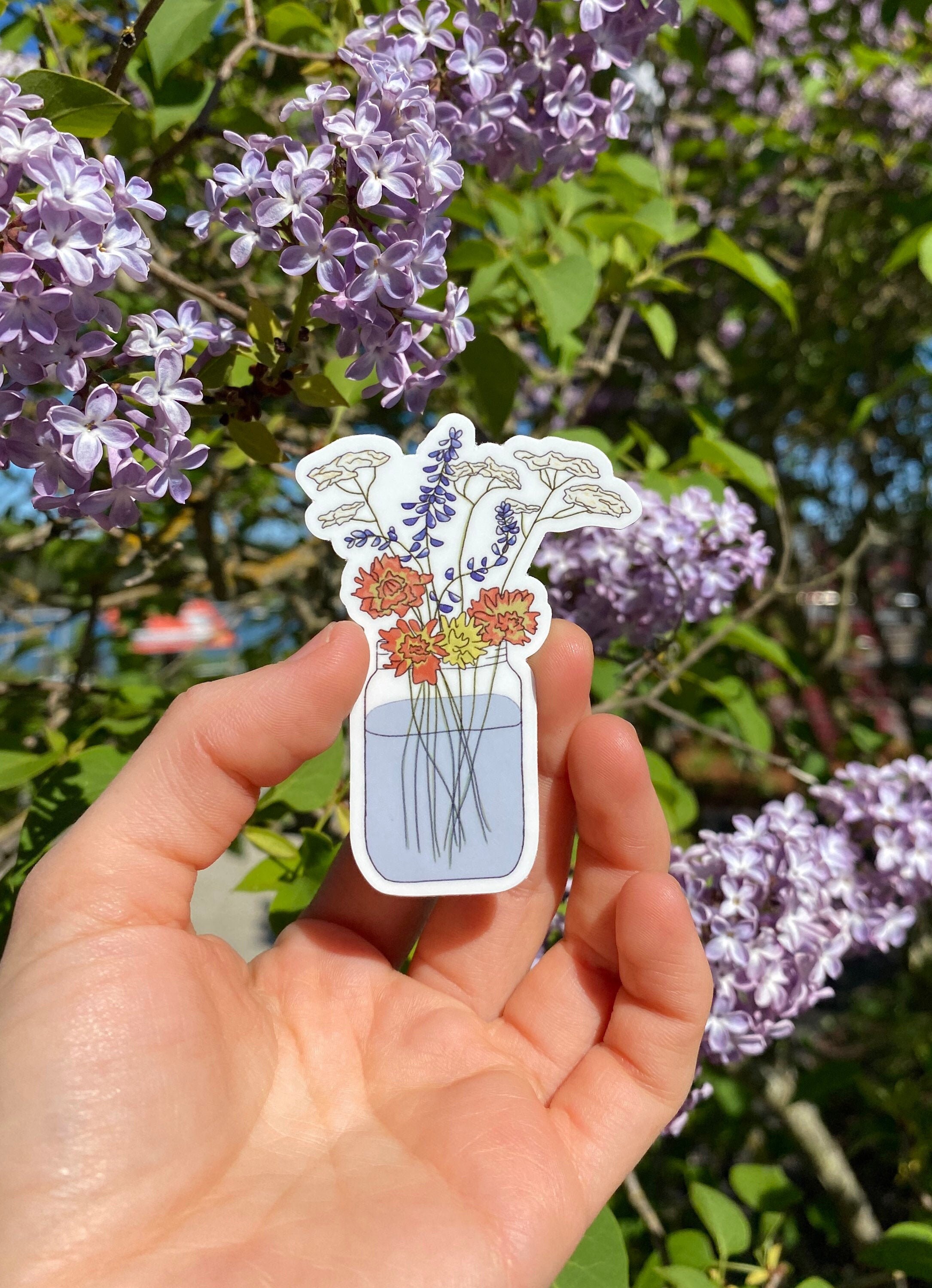 Wildflower Bouquet Sticker 3 x 2.25 Wildflower - Etsy.de