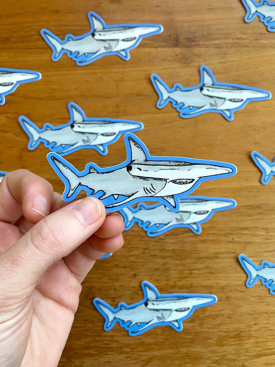 Hammerhead Shark Sticker 3.25 X 1.5 Shark Stickers Watercolor Marine ...