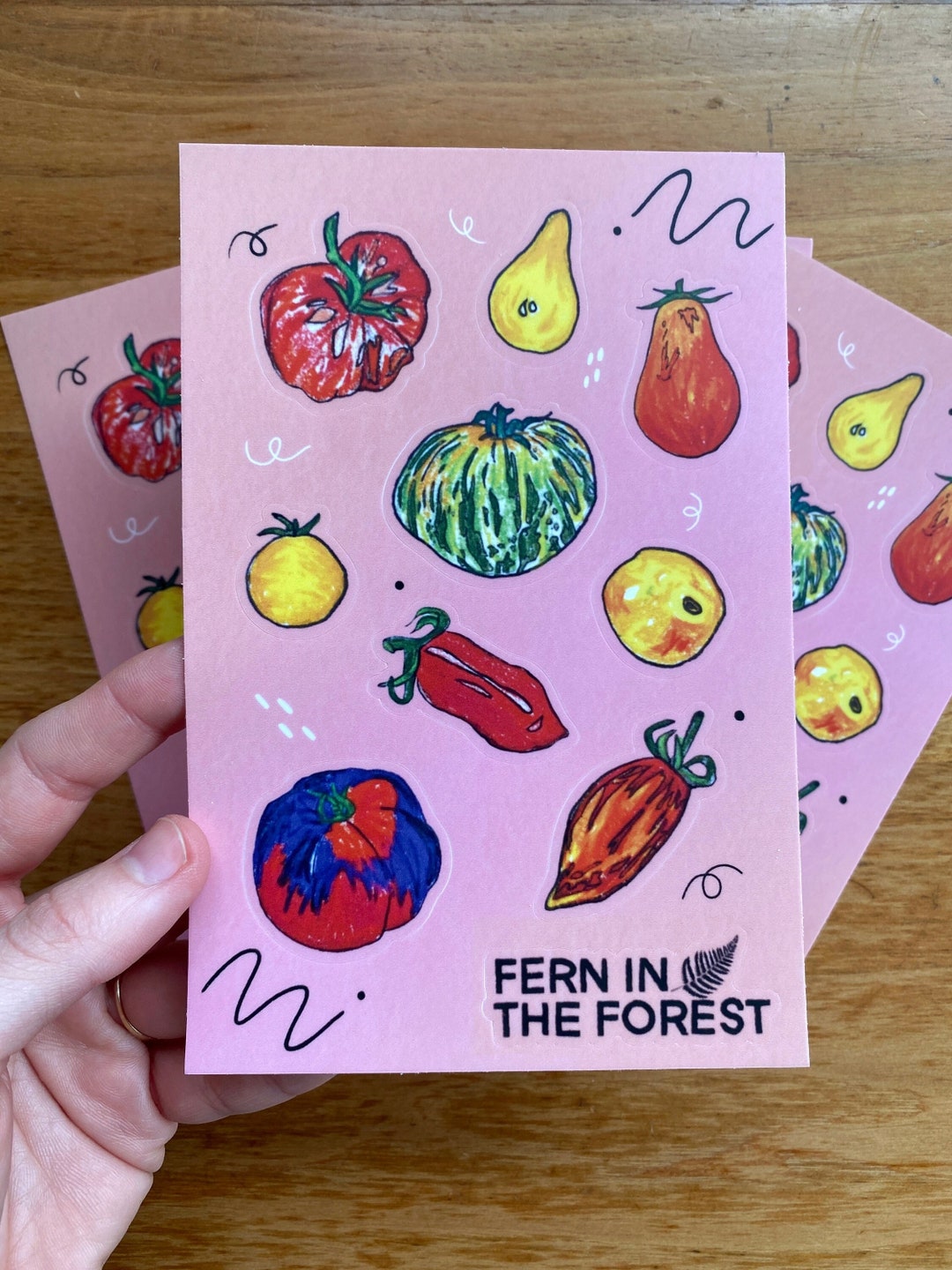 Foodie Sticker Sheets 4 X 6 Sticker Sheets Vinyl Stickers Sheet Tomato ...
