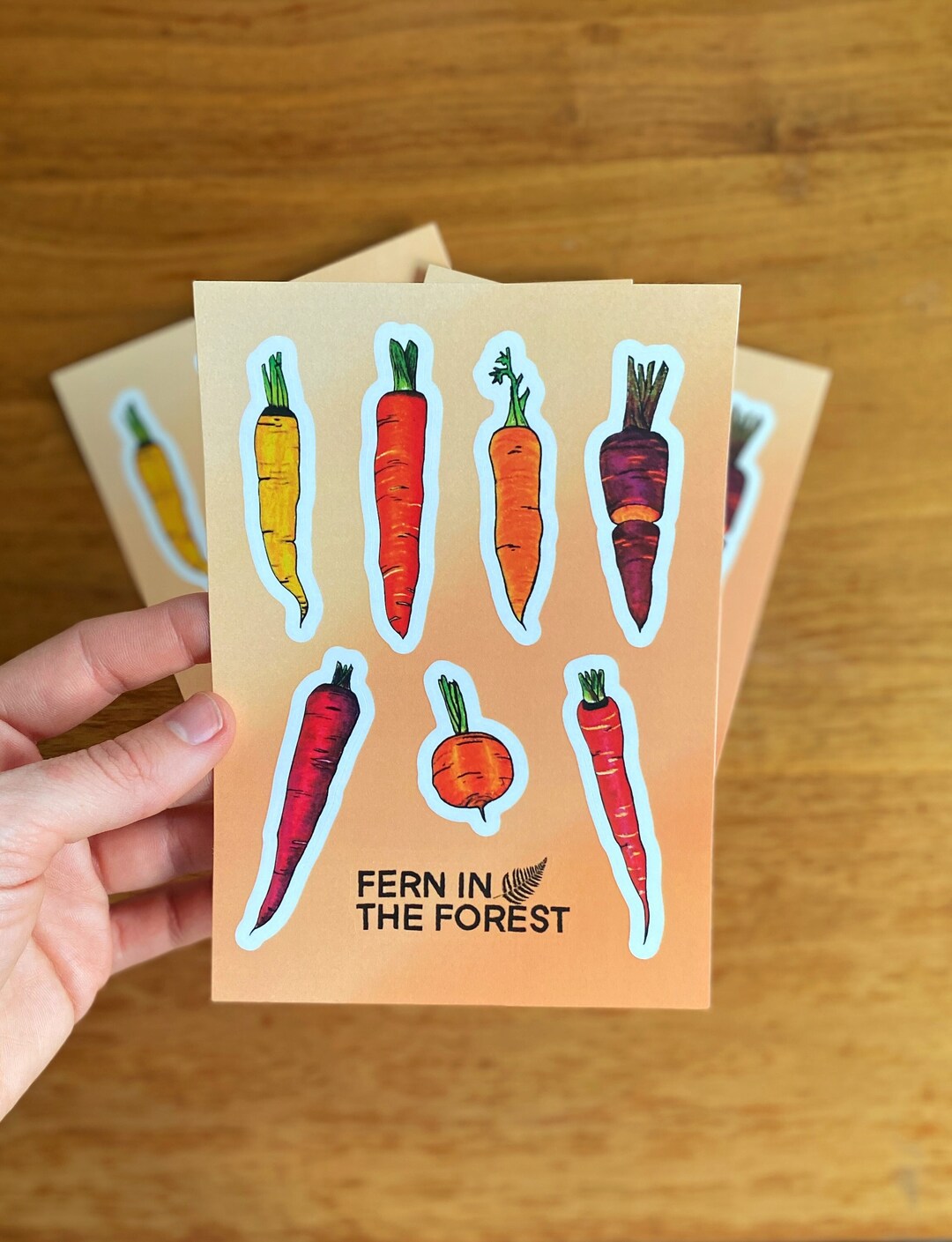 Carrot Sticker Sheets 4 X 6 Sticker Sheets Vinyl Stickers Sheet Foodie ...