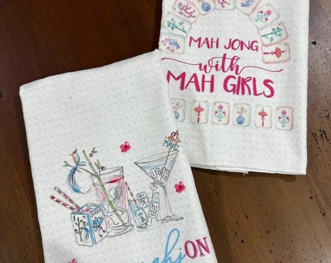 Mahjong Tea Towels - Etsy