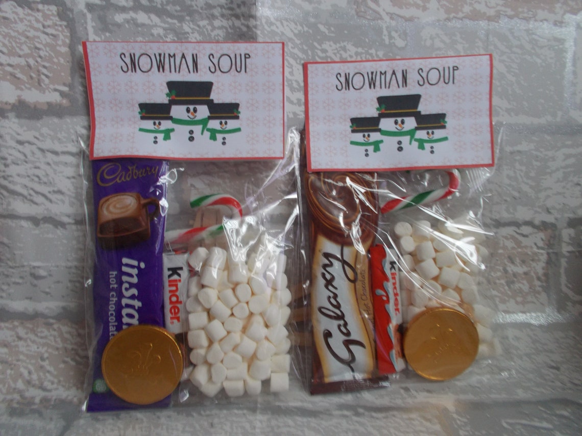 Snowman Soup Kit: Novelty Hot Chocolate Christmas Eve Box - Etsy UK