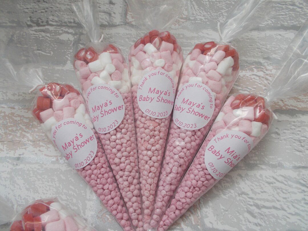 Personalised Baby Shower Cones Baby Reveal Sweet Cones Boy - Etsy