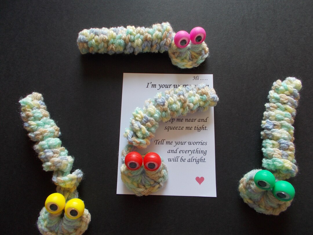 Handmade Worry Worm: Pocket Fidget With Positive Message - Etsy