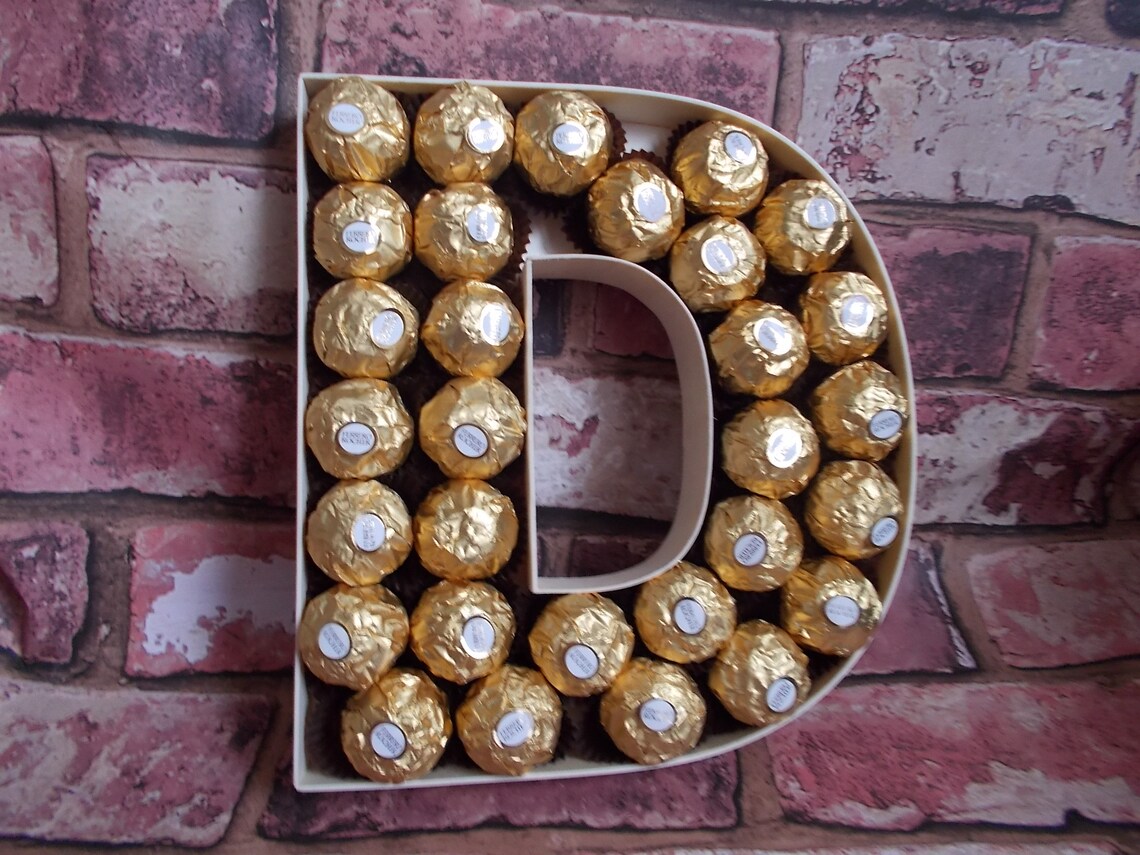 Personalized Ferrero Rocher Chocolate Letter Gift - Etsy UK
