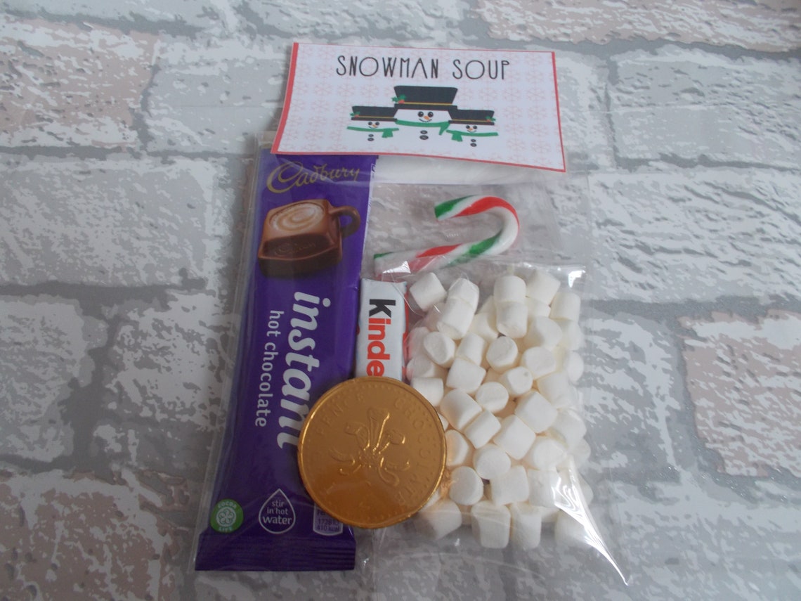 Snowman Soup Kit: Novelty Hot Chocolate Christmas Eve Box - Etsy UK