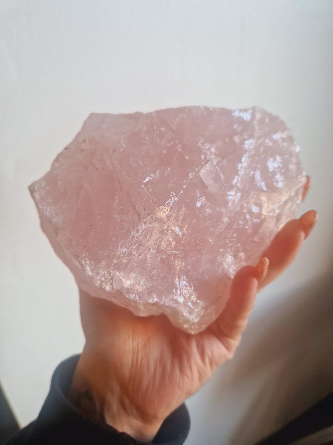 Large Raw Rough Rose Quartz Chunk 1.8kg Crystal Healing Love Family and ...