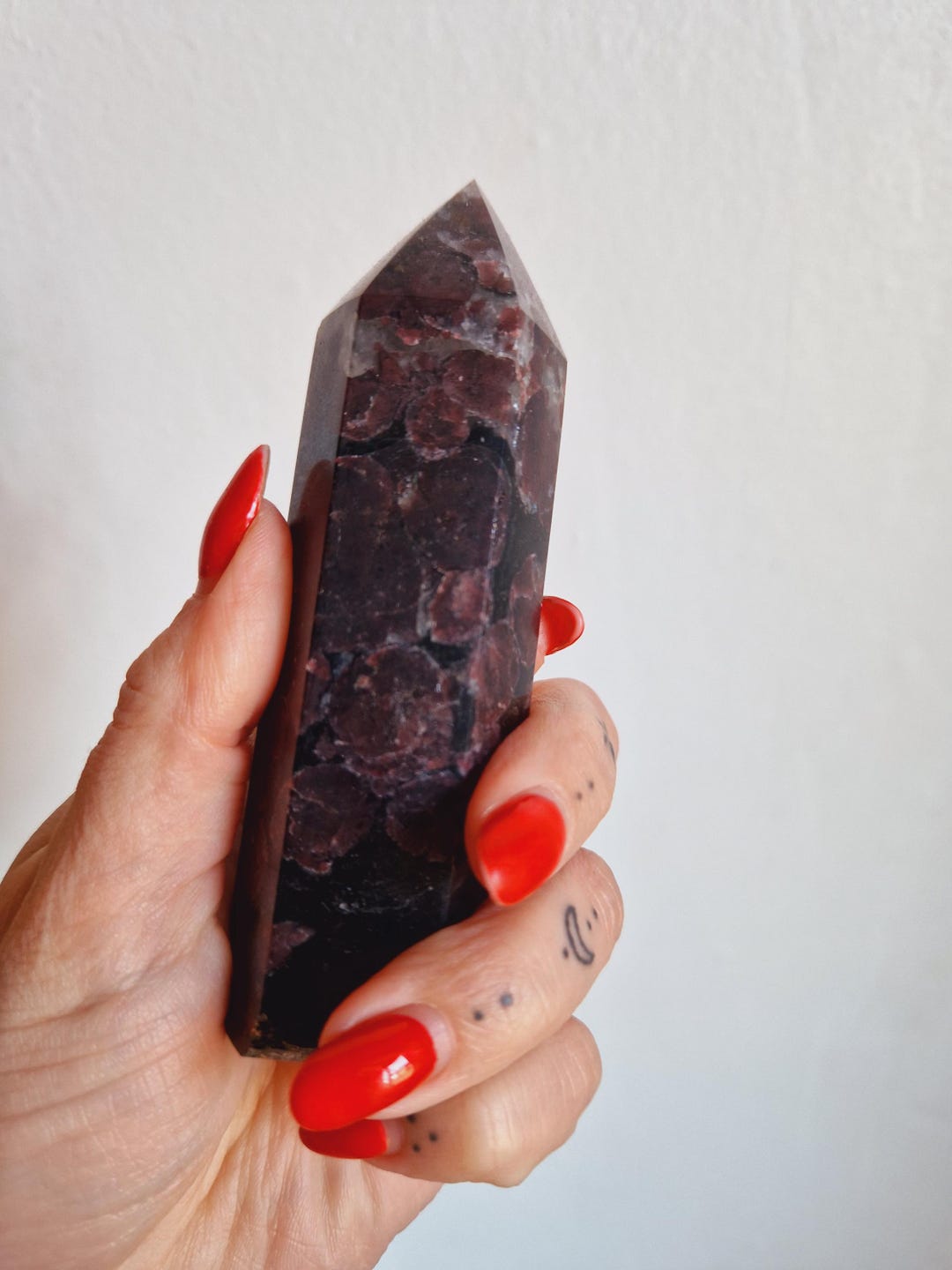 Garnet With Astrophyllite 130g Crystal Healing Point - Crystals - Etsy