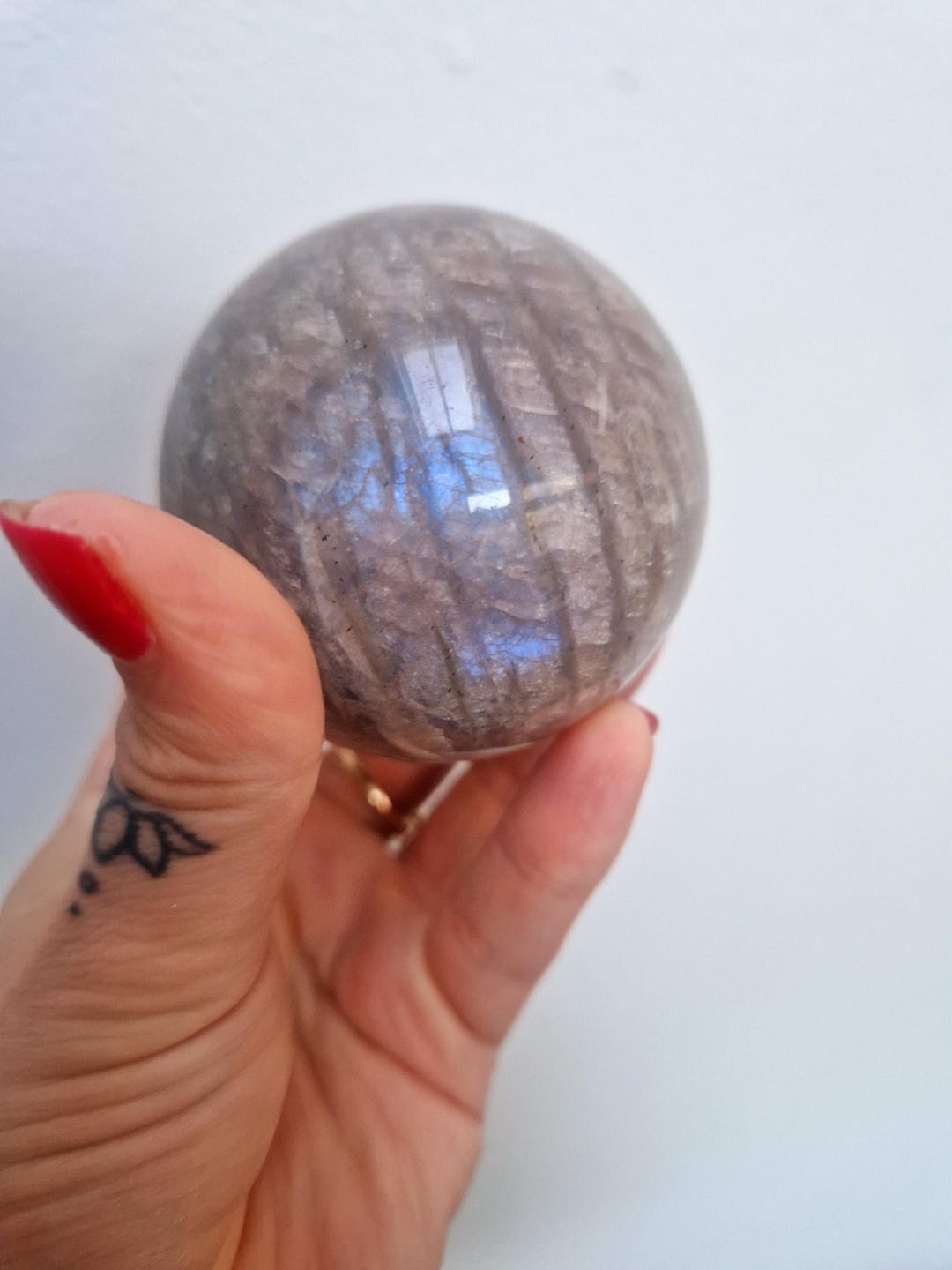 Grey Moonstone Crystal Sphere: 50mm, 300g - Etsy