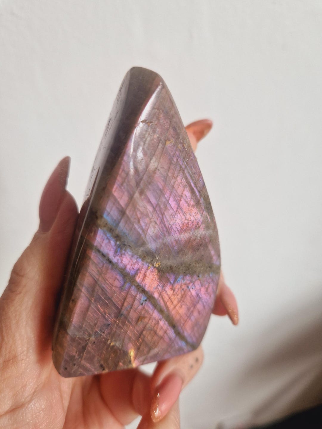 Beautiful Golden and Purple Flash Sunset Labradorite Crystal for ...