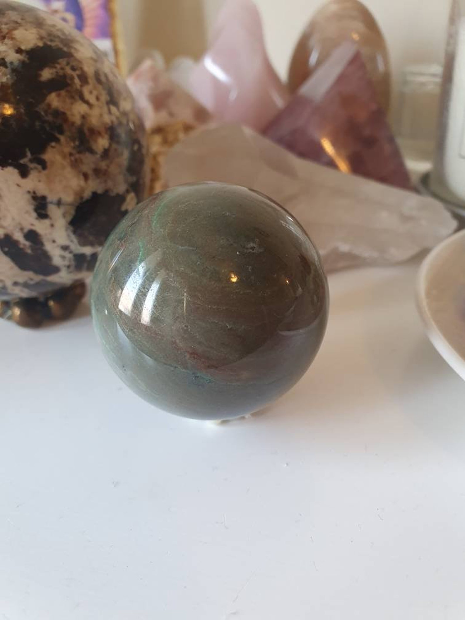 Beautiful Chrysoprase Crystal Sphere 40mm-45mm Crystal for | Etsy