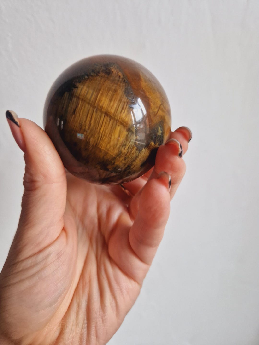 Tiger Eye 50 Mm Sphere - Crystal Sphere - With Golden Flash - Tigers ...
