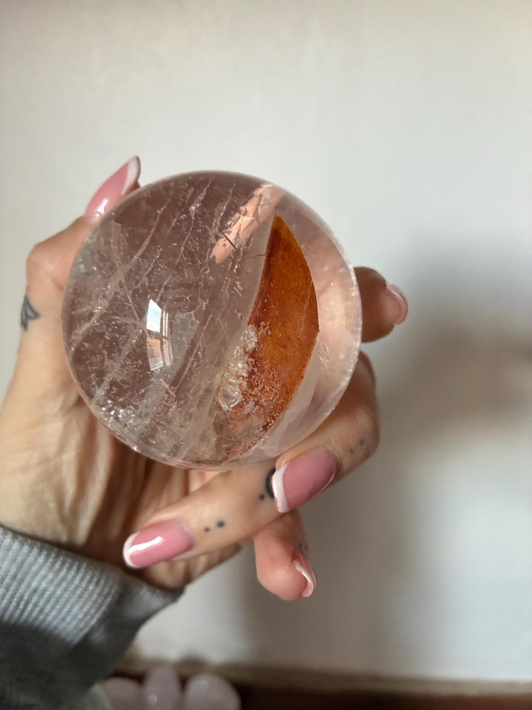 Clear Quartz Master Healer Sphere - 50mm, 292g With Iron Inclusions - Etsy