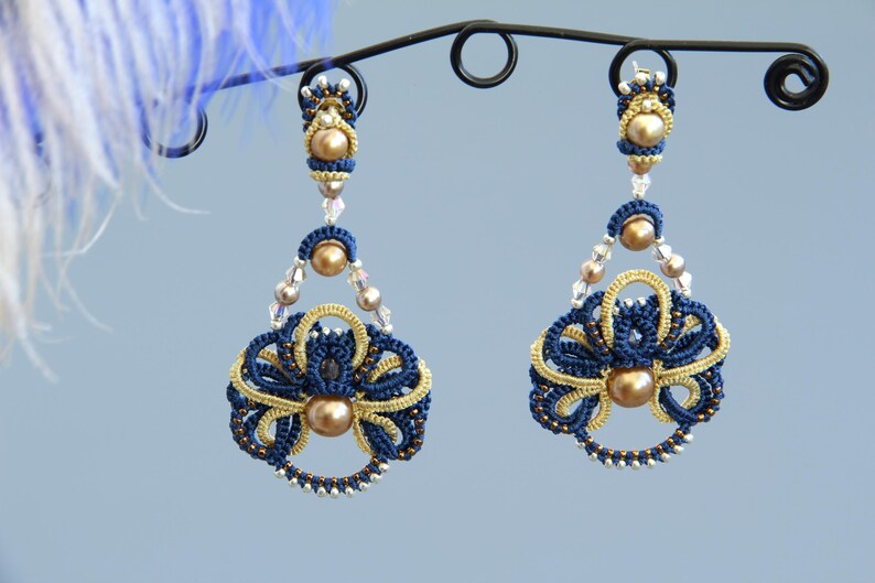 Earrings Tatting Pattern, Tatting Lace Earrings Tutorial, English PDF ...