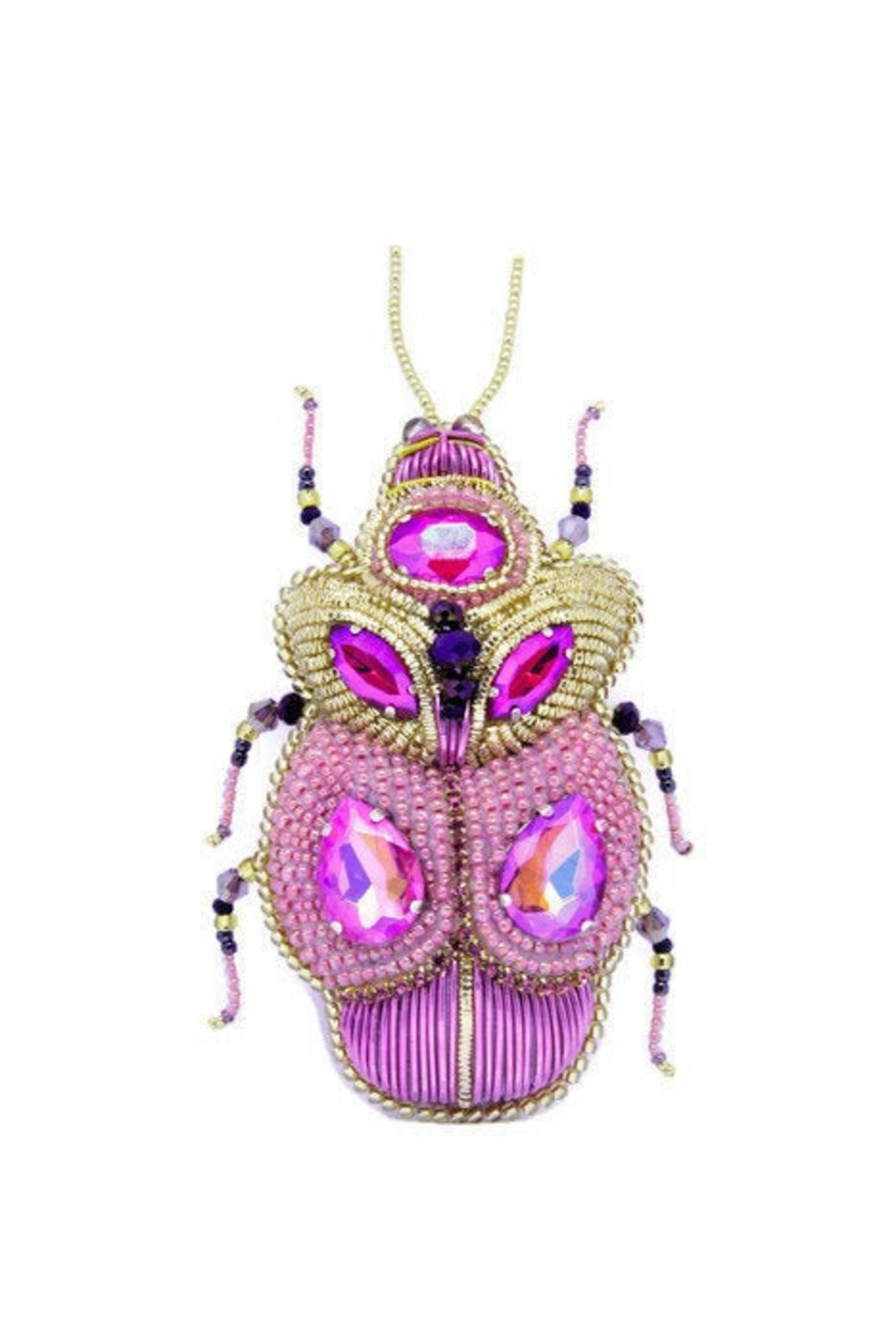 Pink Scarab Beetle Brooch, Insect Brooch Pin, Large Pink Scarab Brooch ...