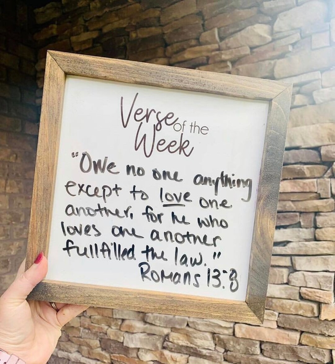 Bible Verse, Weekly Verse, Framed Scripture, Dry Erase Board, Weekly ...