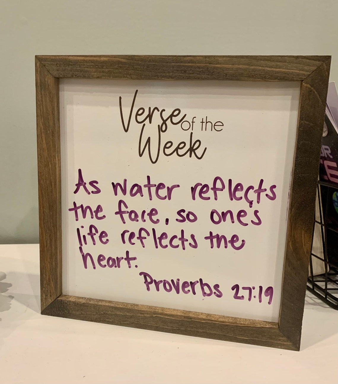 Bible Verse Weekly Verse Framed Scripture Dry Erase Board - Etsy